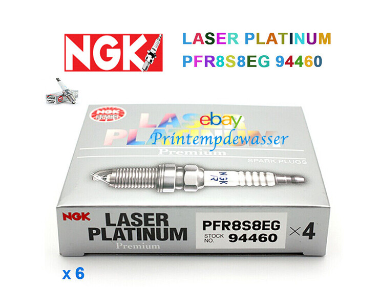 4 x Spark plug NGK 94460 PFR8S8EG Laser Platine fits Audi Seat VW Skoda ...