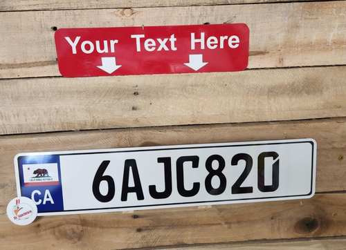 EURO STYLE TAG BMW European license plate, ANY TEXT, CALIFORNIA, STATE ...