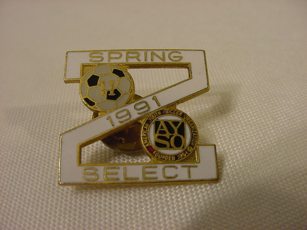 VTG SOCCER PIN PINBACK - AYSO SPRING SELECT Z 1991 | eBay