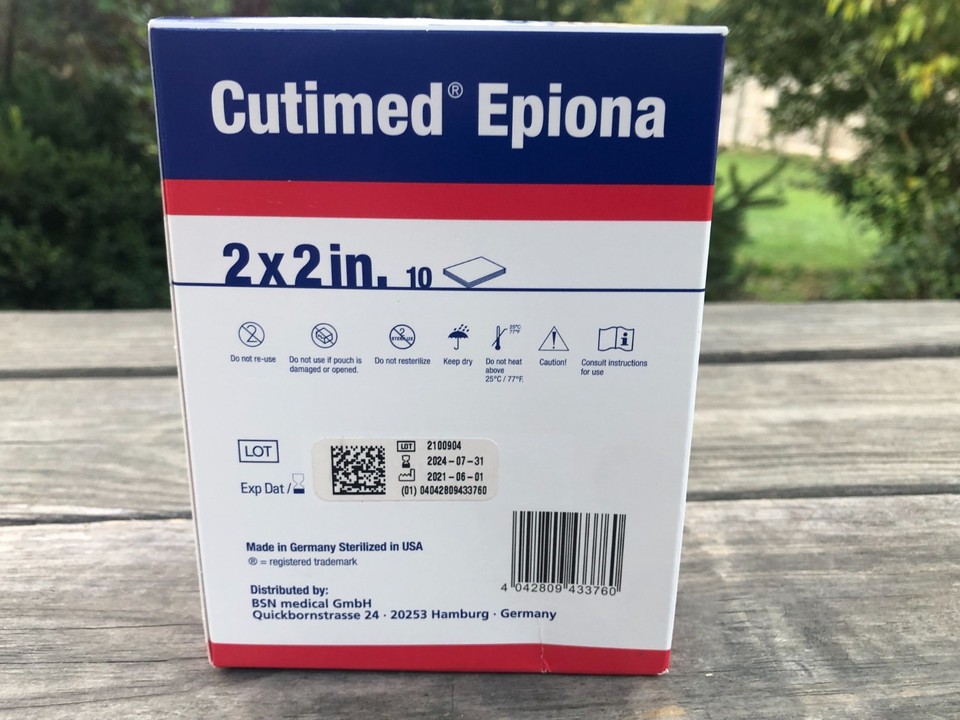 Box of 10 Cutimed Epiona 2x2 Collagen Alginate Dressings 7-31-2024 | eBay
