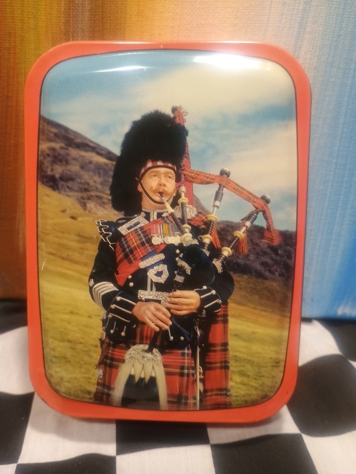 Riley's English Toffee Tin Highland Piper Litho | eBay