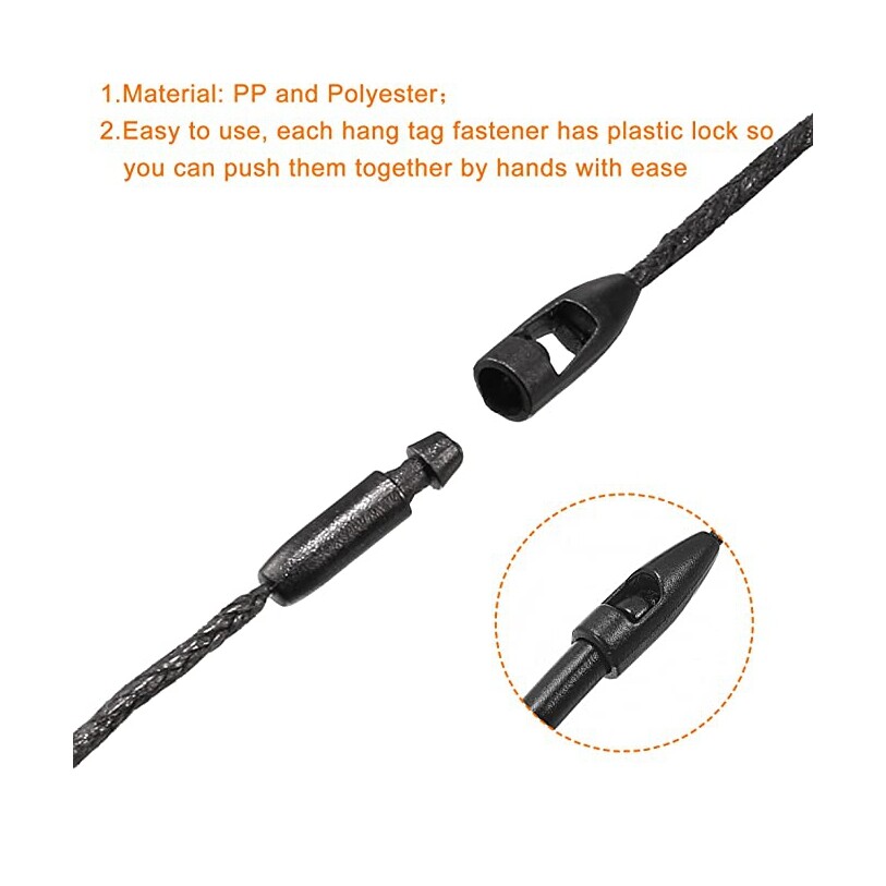 UP 500x Clothing Price Tag Bullet Head Hang Swing Tags Labeling String ...