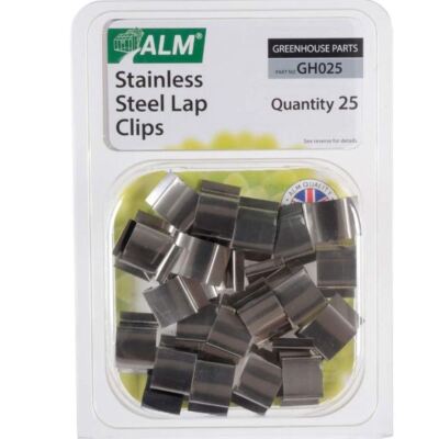25 Stainless Steel Lap G Glazing Clips for fixing greenhouse window ...