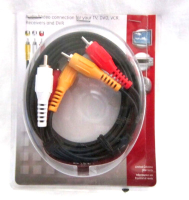 RCA Cable Audio Video Composite Cable, 3 ft RCA 3-Male to 3-Male, 4 TV ...