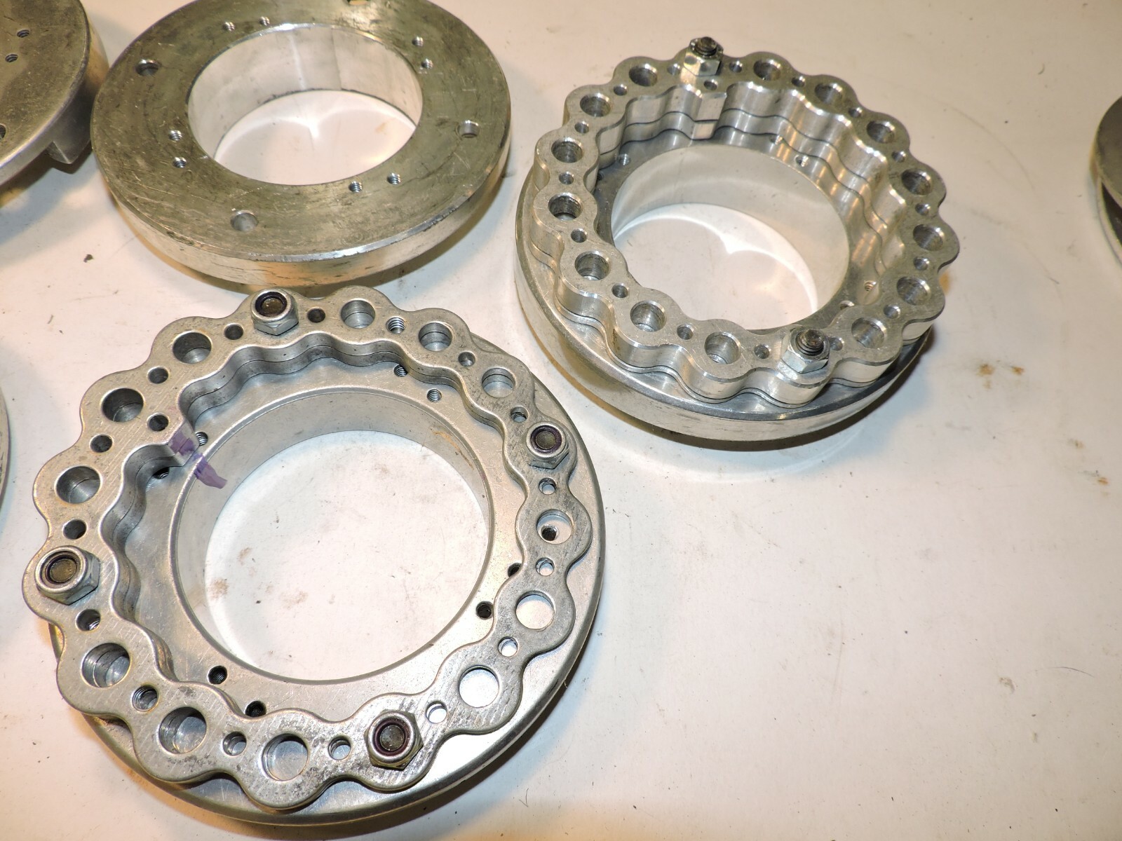 (5) ETG matching aluminum Front helix's & spacers 4 7/8" pattern ...