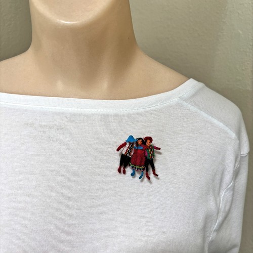 Worry Doll Brooch Pin Handmade Peruvian Guatemala Artisan | eBay