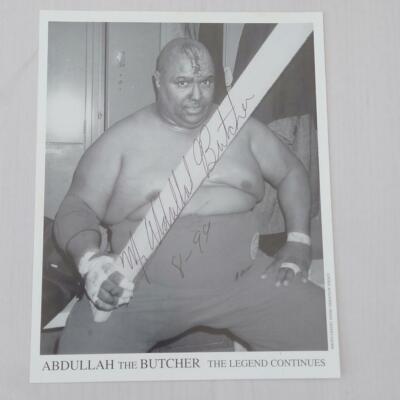 Abdullah the Butcher Autographed Portrait Pro Wrestling Limited Japan ...