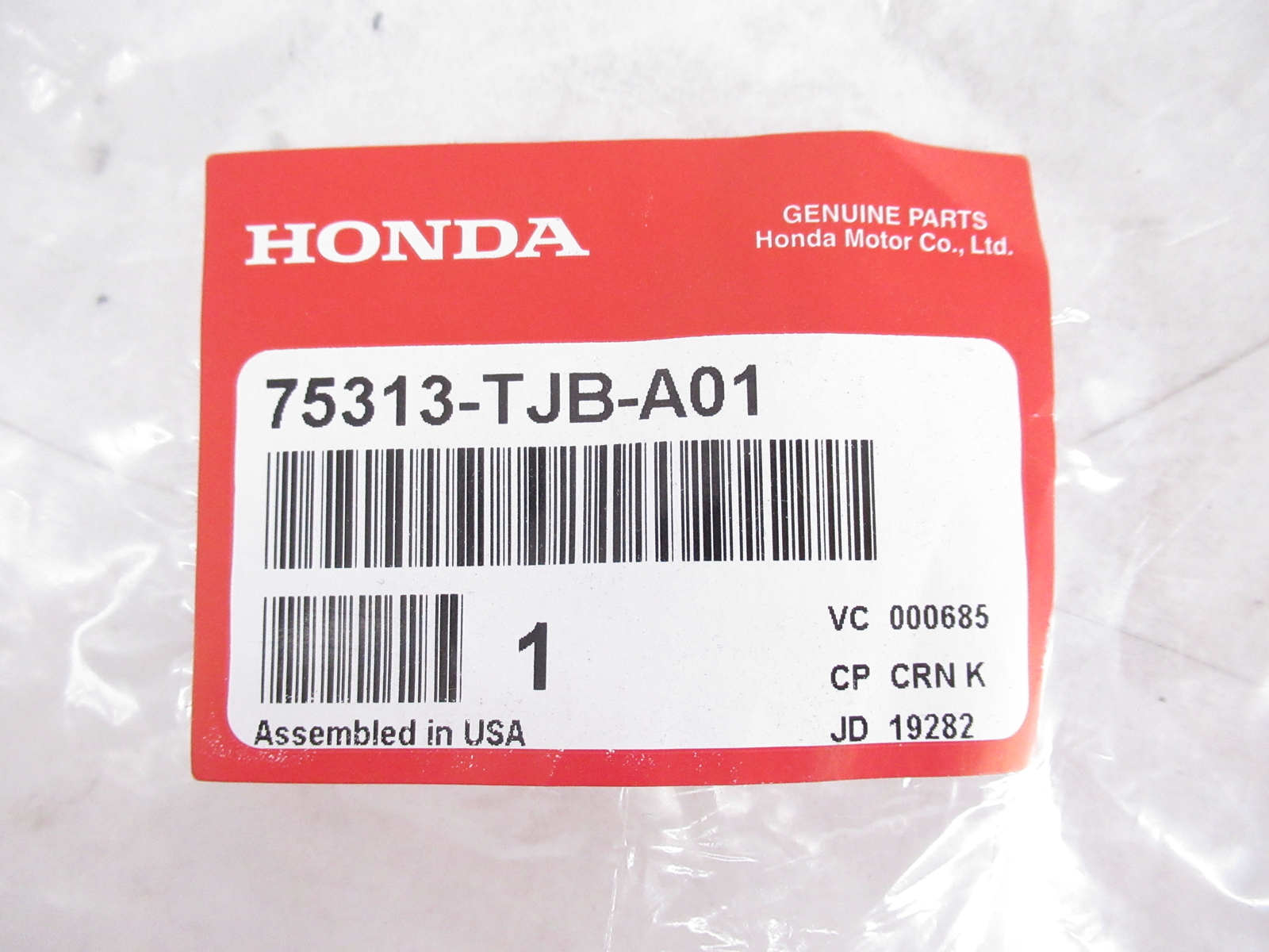 Genuine OEM Honda Acura 75313-TJB-A01 Passenger Rear Door Garnish 2019 ...