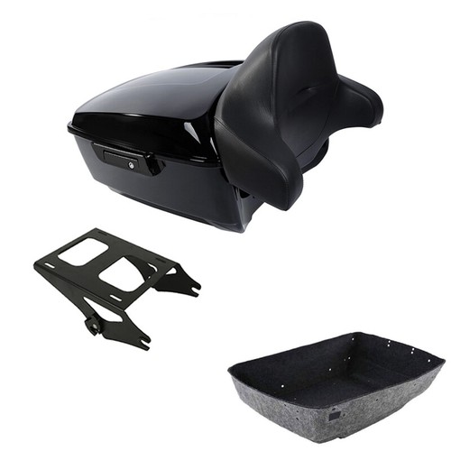 King Pack Trunk Backrest Mount Rack Fit For Harley Tour Pak CVO Road ...