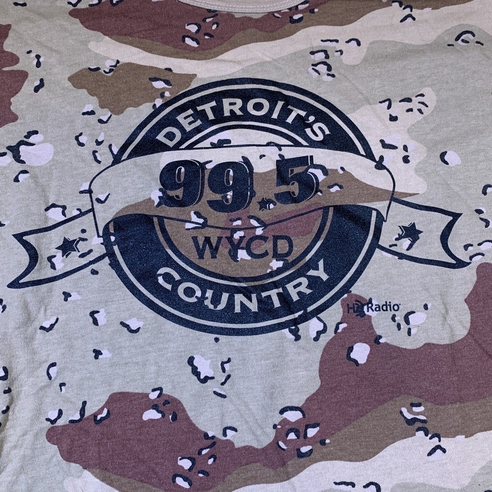 Detroit’s Country 99.5 WYCD We Support Our Troops Tan Camo Graphic ...