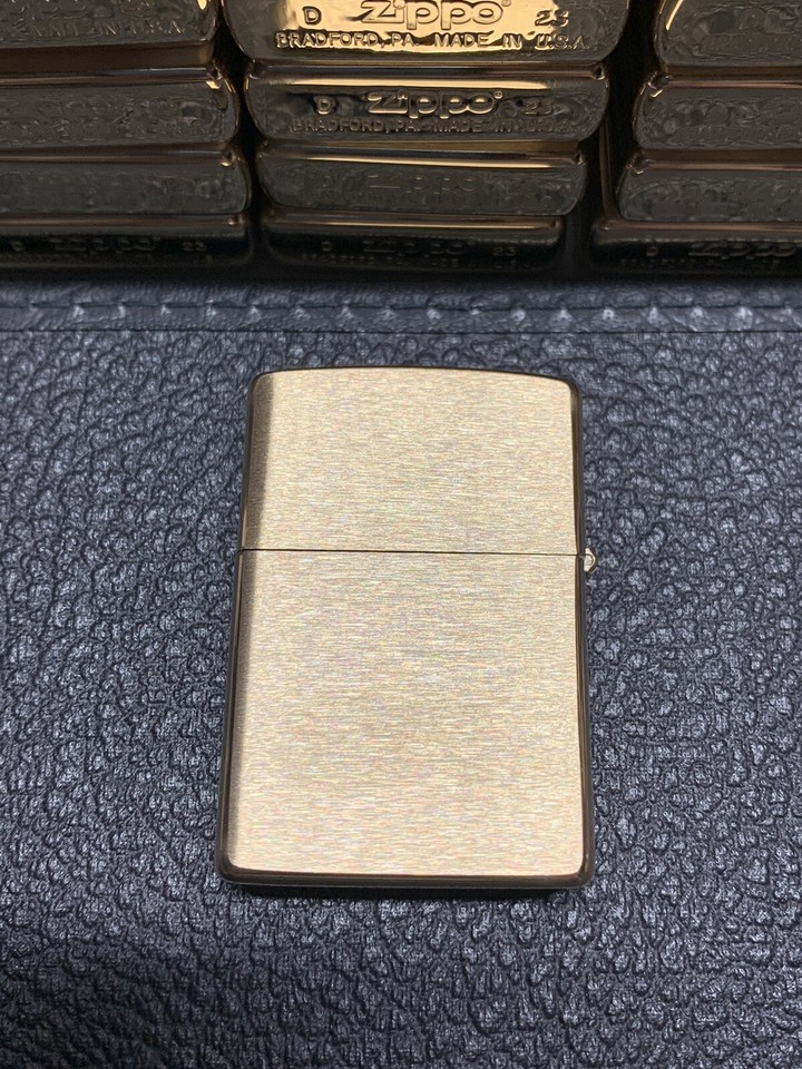 Zippo Brushed Brass Zippo Lighter case Only NO/BOX | eBay