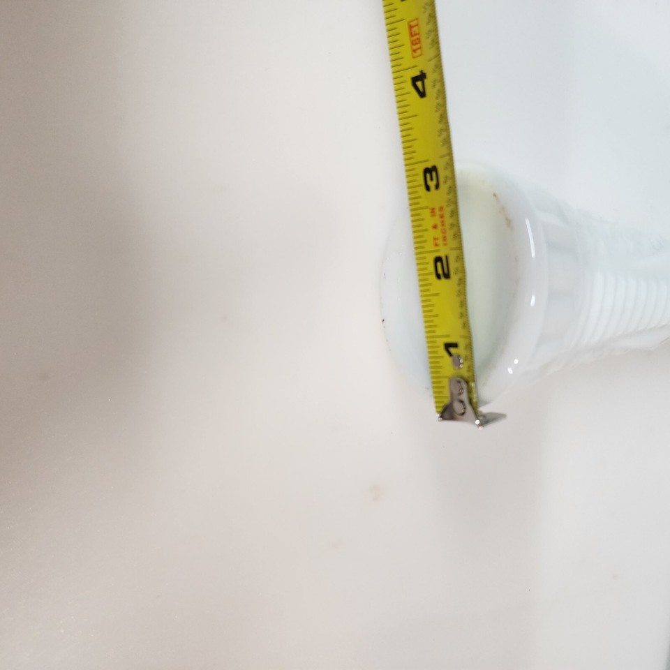 Vintage White Milk Glass Long Stem Flower Bud Vase Stars Bars Pattern 9 ...