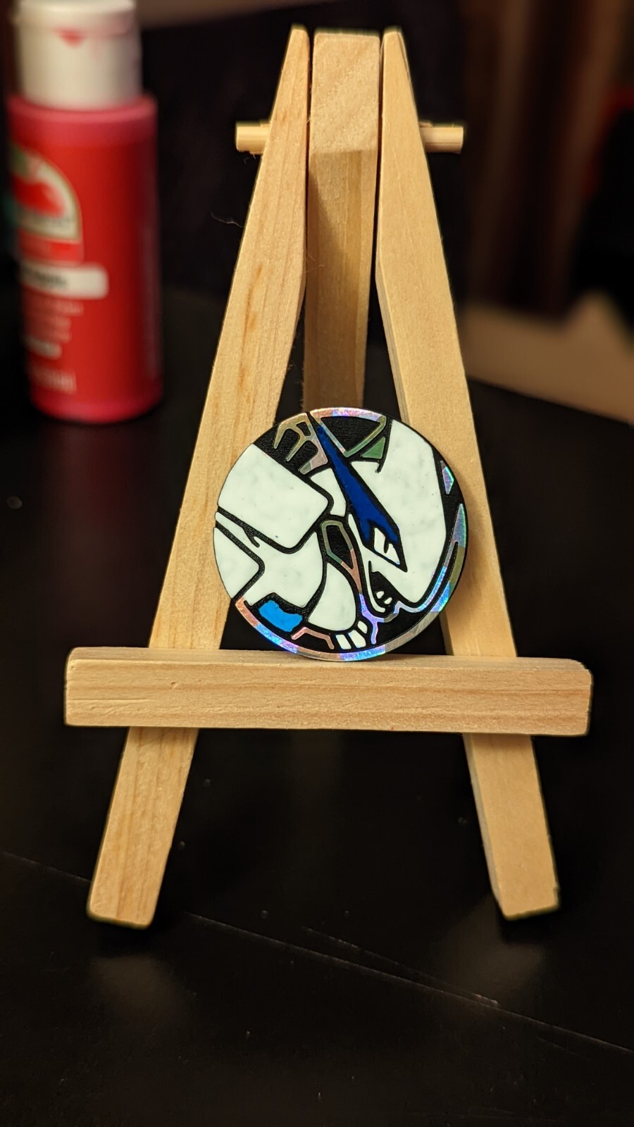 Pokemon Coin Lugia SILVER HOLO Coin! Painted! Acrylic! TCG | eBay