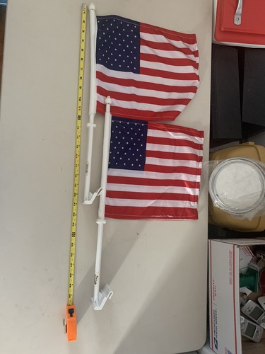 Vintage United States American Flag Car Window Clip Quality Material ...