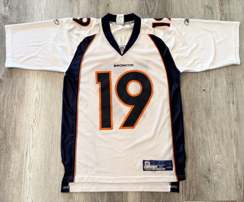 Jerry Rice Denver Broncos #19 Reebok White Jersey Mens Size Medium | eBay