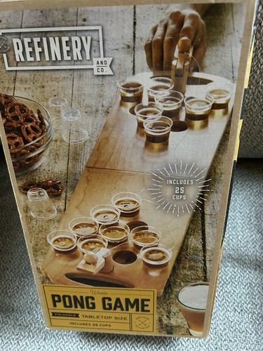 NEW in Box Refinery Wooden Beer Pong Game Foldable Tabletop ...