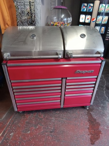 GENUINE SNAP-ON EPIQ SERIES DOUBLE BANK BBQ, SIX BURNER BARBEQUE GRILL ...