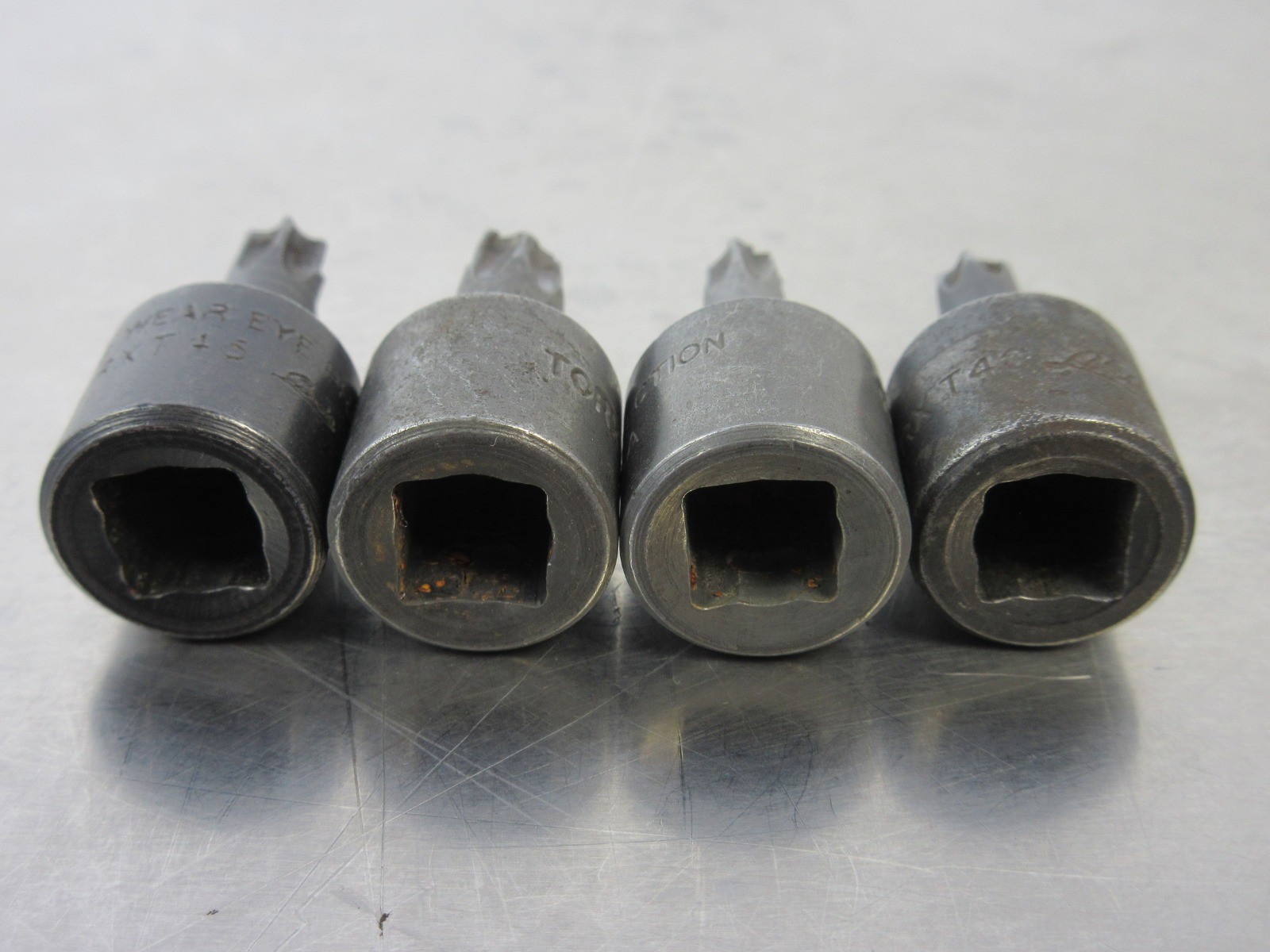 Lot of (4) Lisle Security Bit Sockets TORX T50 TORX T45 TORX T40 TORX ...
