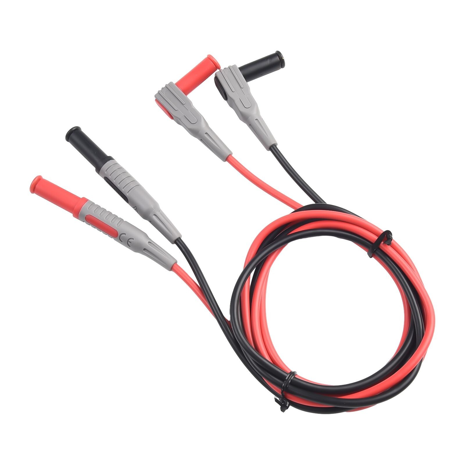 2PCS Multimeter Test Safety Cable 1M with Easy to Bend Soft PVC ...