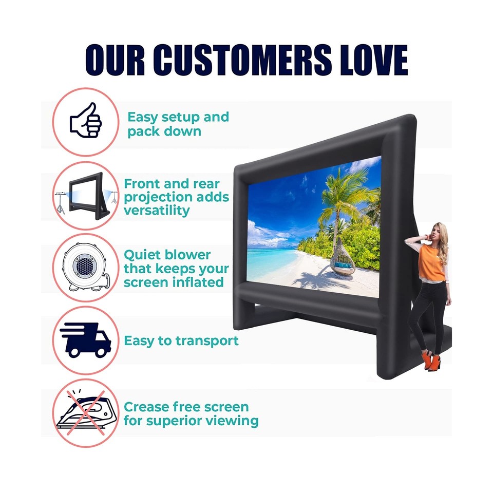 21 feet Inflatable Outdoor Projector Movie Screen - Blow Up Screen for ...