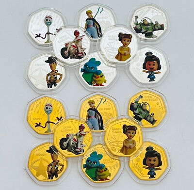 Disney Pixar Toy Story 4 Gold And Silver Commemorative Collectable ...