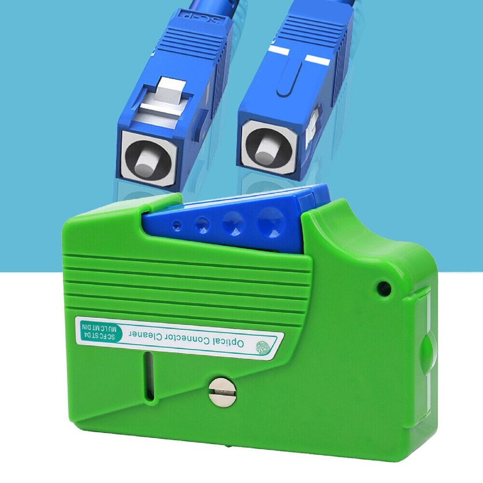 Optic Fiber End Face Clean Box SC FC Fiber Wiping Tool Pigtail Cleaner ...