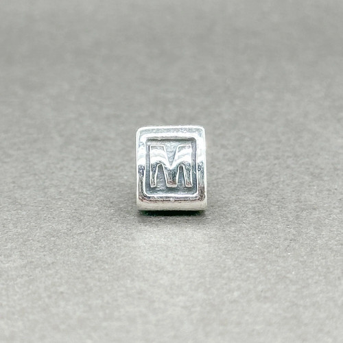 Estate Pandora Sterling Silver Triangle Block Letter M Bead Charm | eBay