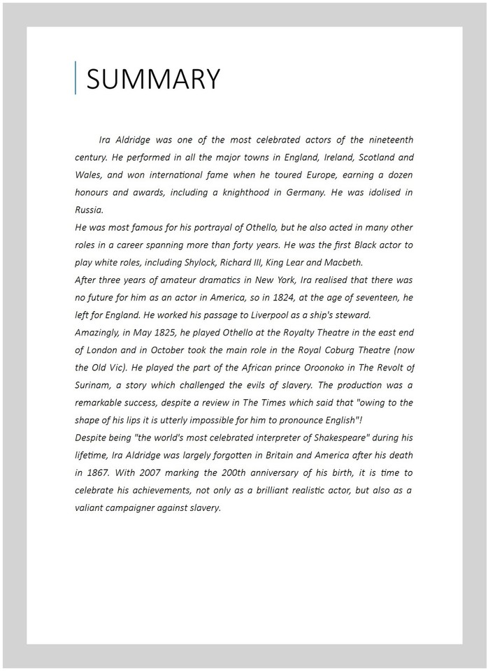 Ira Aldridge : Celebrated 19th Century Actor, Paperback by Hoyles ...