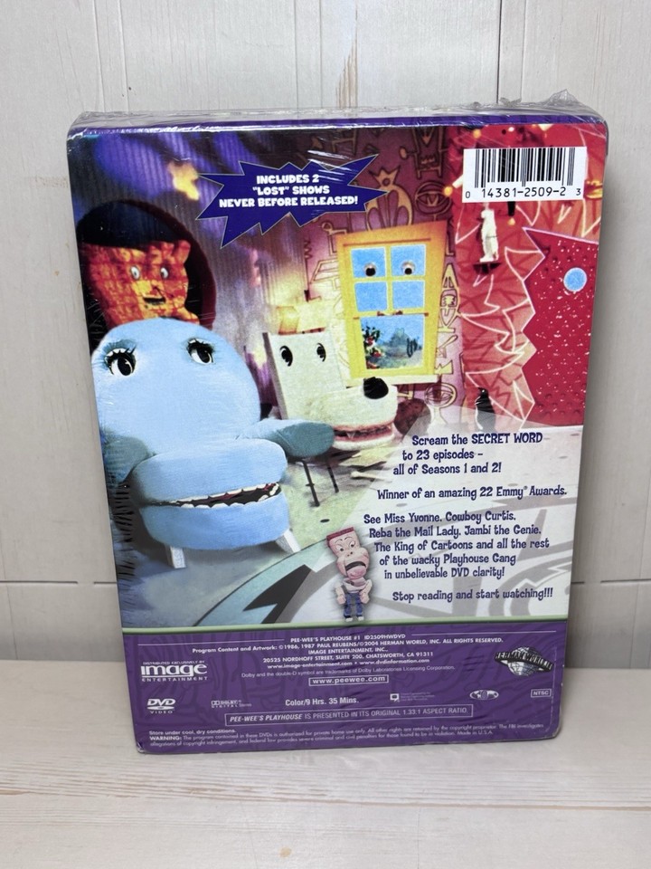 Pee-Wee's Playhouse Volume # 1 (DVD 2004 5-Disc Set) Seasons 1 & 2 New ...