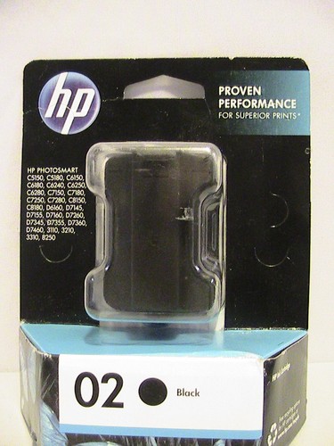 HP 02 Black Ink Cartridge Genuine Expired Feb. 2014 Unopened | eBay