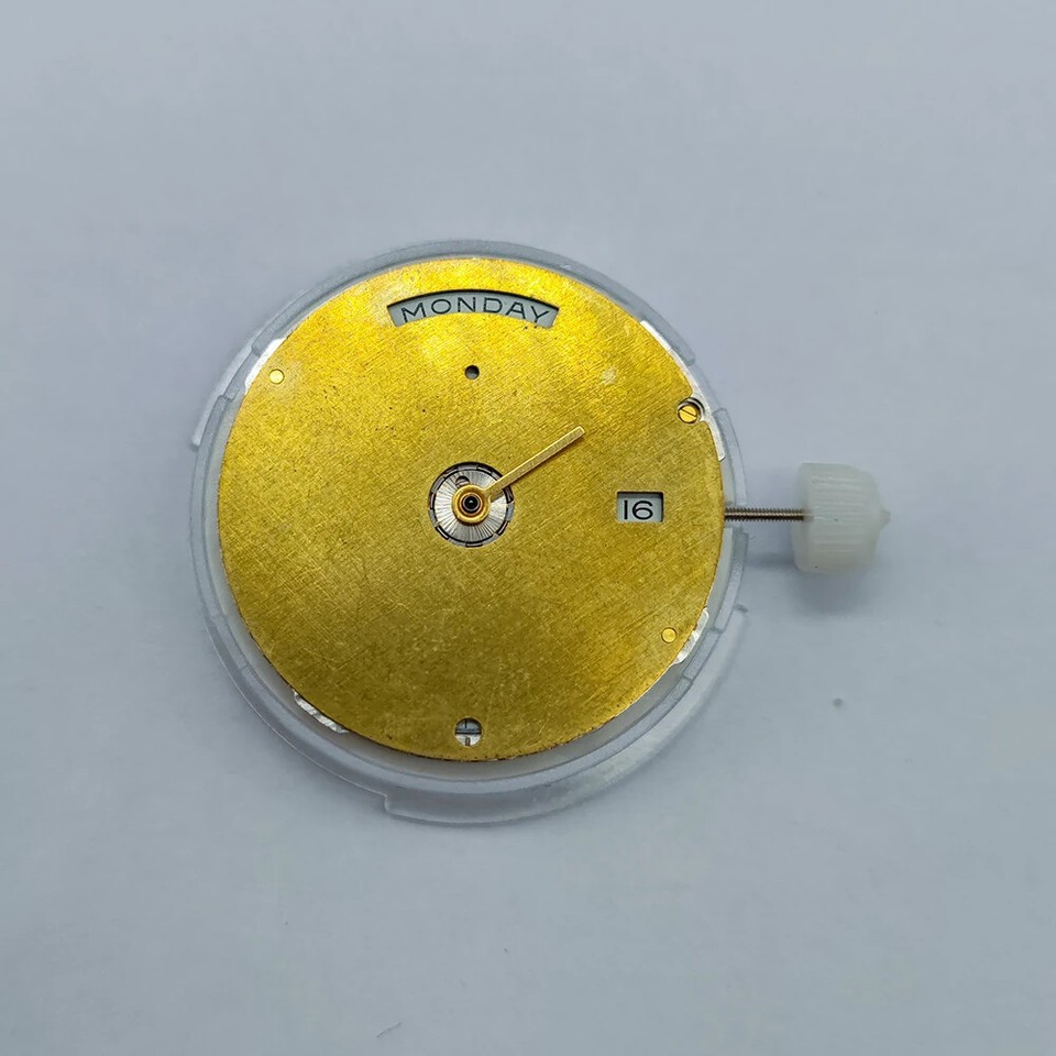 3255 Automatic Mechanical Movement Dual Calendar 31 Jewels Blue Balance ...