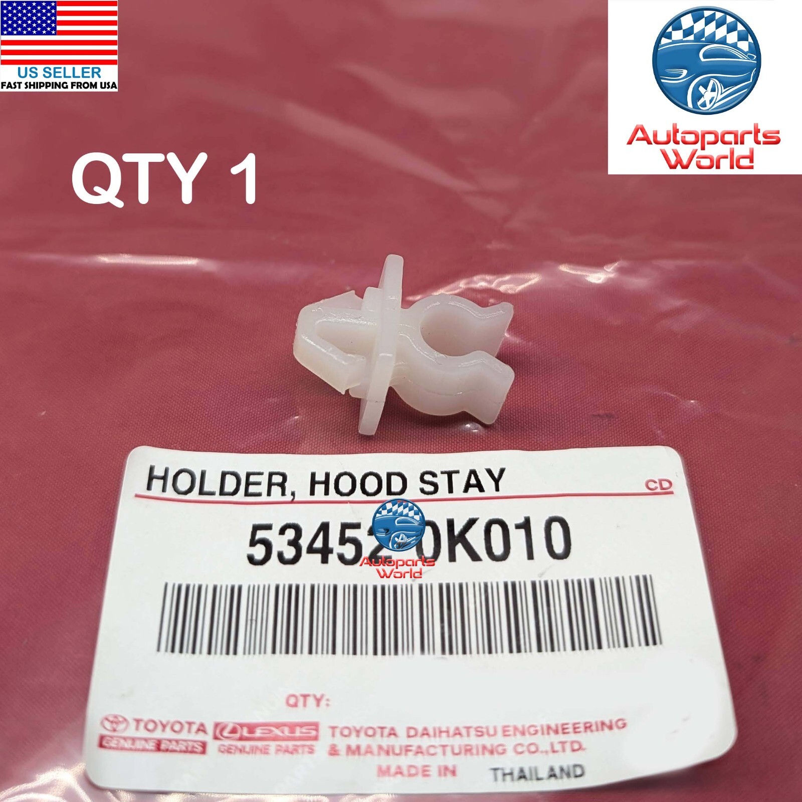 GENUINE TOYOTA 4RUNNER PICKUP TACOMA tC HOOD SUPPORT ROD CLIP HOLDER ...