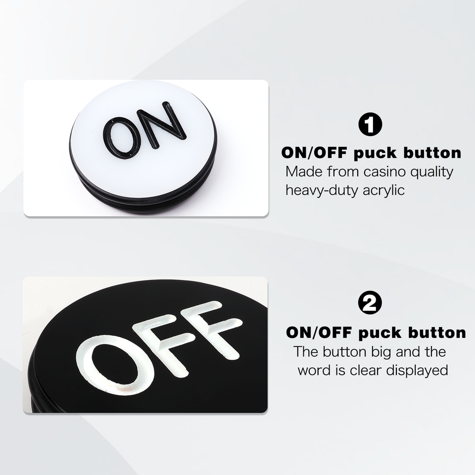 3-Inch Double-Sided Casino Acrylic Craps ON/OFF Puck Button, Craps ...