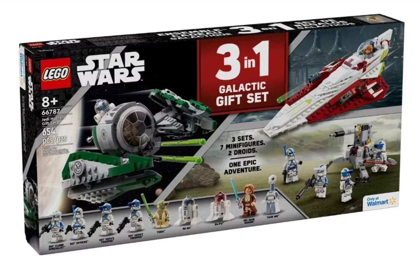 LEGO STAR WARS 3 In 1 Galactic Gift Set 66787 Jedi Masters NEW Walmart ...
