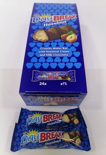 24 pieces x Tiffany Day Break Crunchy Wafer bar with Hazelnut cream (12 ...