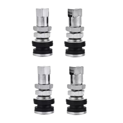Mount Metal Chrome Tire Valve Stems High Pressure 4PCS Bolt Valve Flush ...