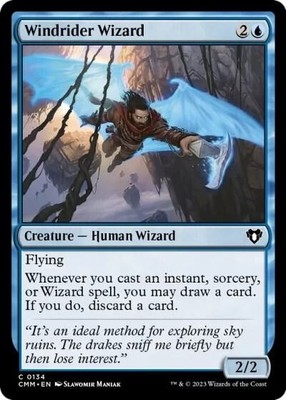 NM Foil Windrider Wizard, MTG, Commander Masters, Magic the Gathering ...