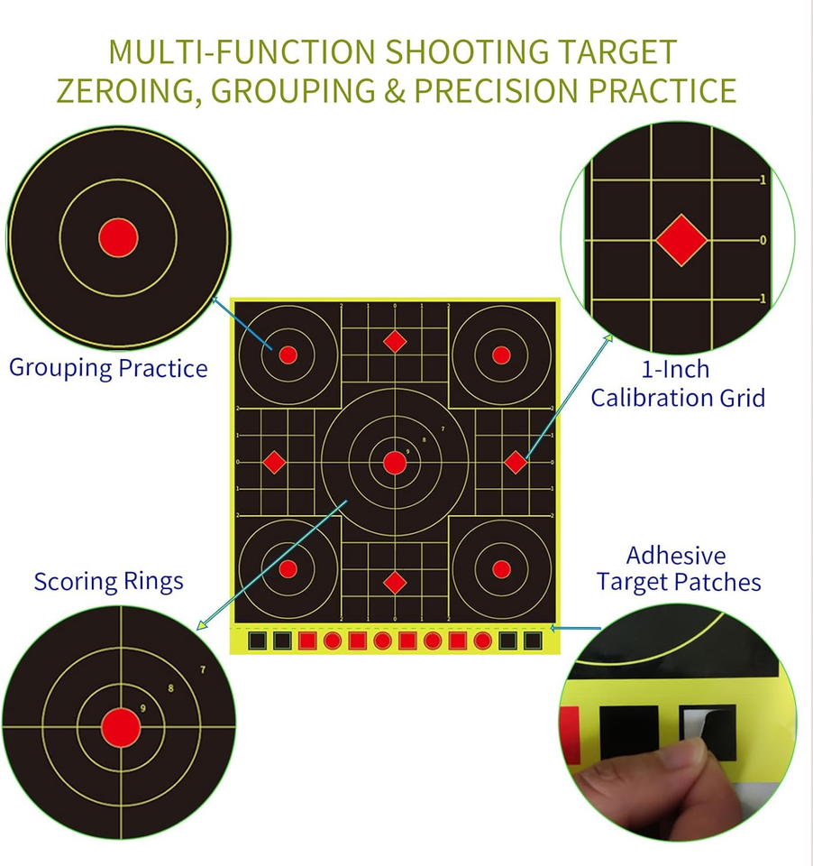 12X12” Splatter Targets for Shooting – Reactive Fluorescent Feedback ...