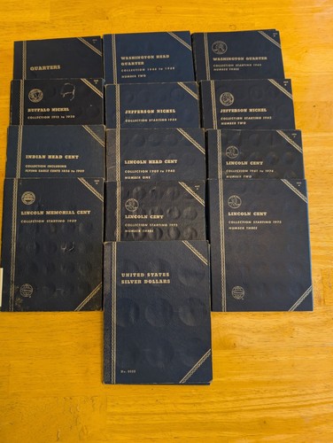 Lot of 13 Assorted Whitman Coin Collecting Albums Books Folders Empty ...