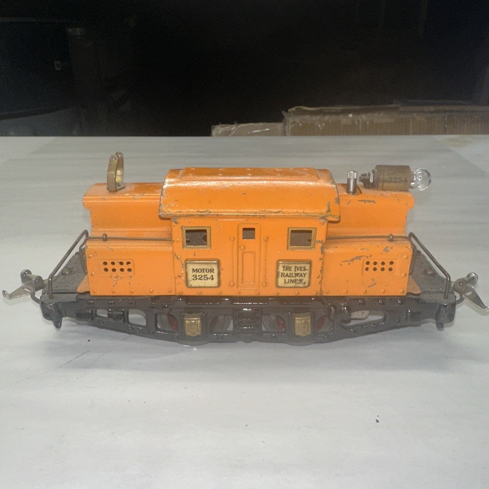 Ives No. 3254 Electric Train Engine Rare Orange Original Tested | eBay