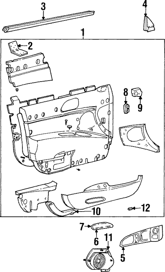 Genuine Ford Door Trim Panel F7OZ-5423942-BAD | eBay