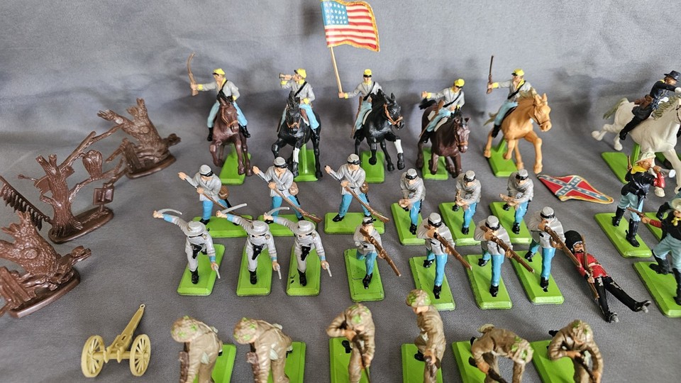 Britains Deetail Soldiers HUGE LOT Civil War WW2 Germany Cowboys ...