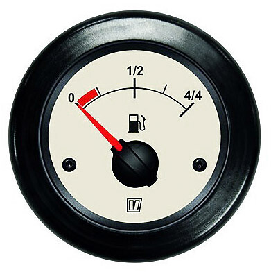 Vetus fuel tank level gauge for boat engine, yacht 12v / 24v - cream ...