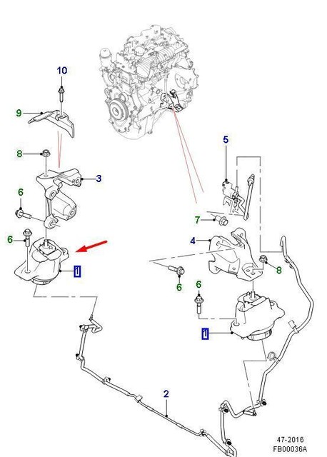 Jaguar XE X760 Front Engine Mounting T4N32775 Genuine for sale online ...