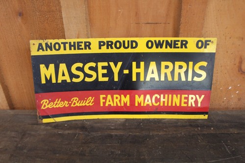 ORIGINAL MASSEY-HARRIS FARMING EQUIPMENT TIN SIGN GAS OIL TRACTOR | eBay