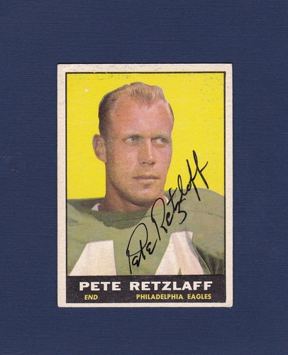 Pete Retzlaff signed Philadelphia Eagles 1961 Topps football card | eBay
