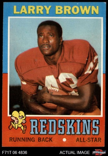 1971 Topps #115 Larry Brown Redskins TCU 5 - EX | eBay