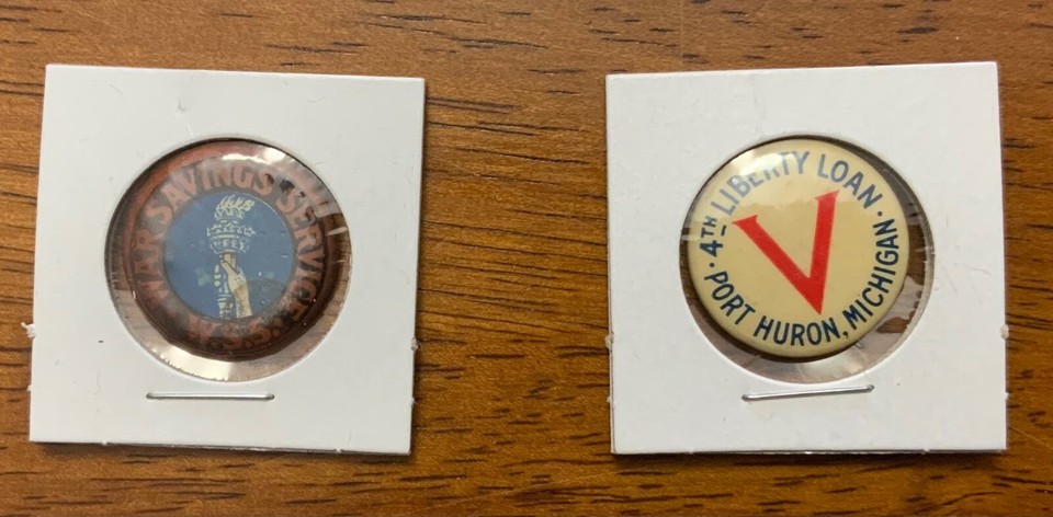 WWI WWII Liberty Loan Bond War Savings Service Service Pins / Buttons ...