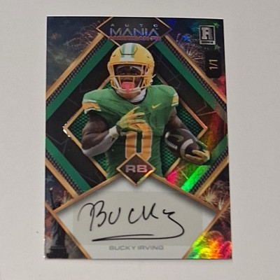 2024 Wild Card Auto Mania Diamond Rainbow Firework #BI Bucky Irving Rc ...