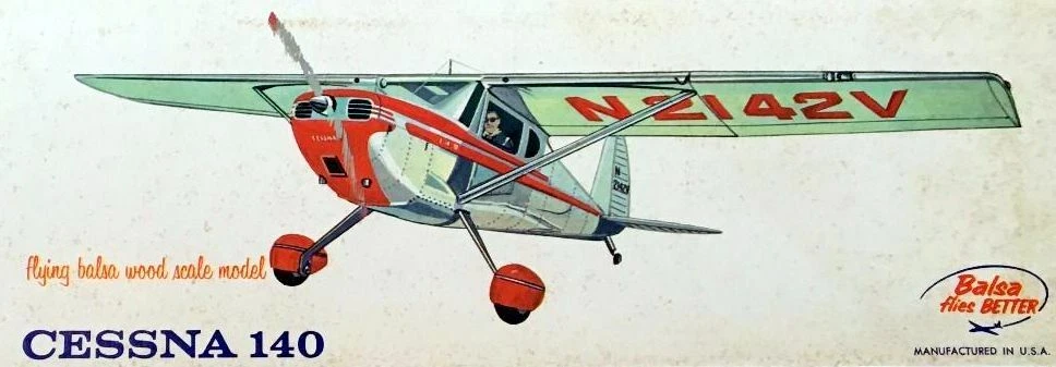 Cessna 140 Model Airplane Kit